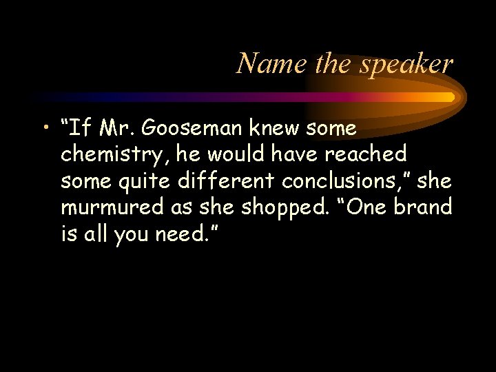 The Fatal Equilibrium Fill in the blank Indeed