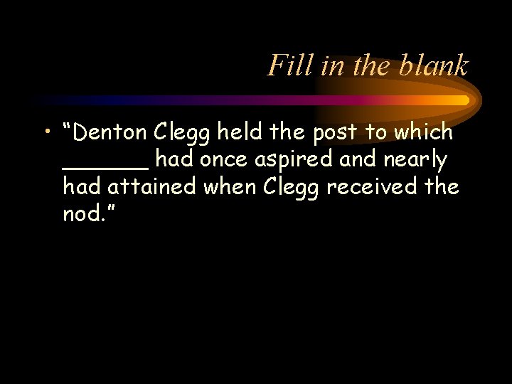 The Fatal Equilibrium Fill in the blank Indeed