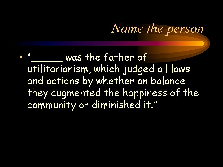 The Fatal Equilibrium Fill in the blank Indeed