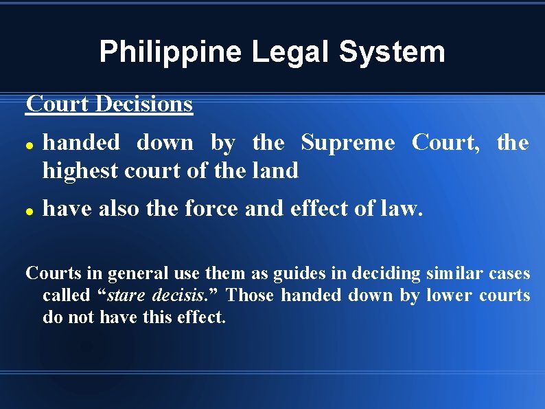 REPUBLIC of the PHILIPPINES Philippine Legal System Government