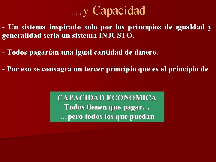 Los Principios Constitucionales Tributarios Principios Tributarios Art 31