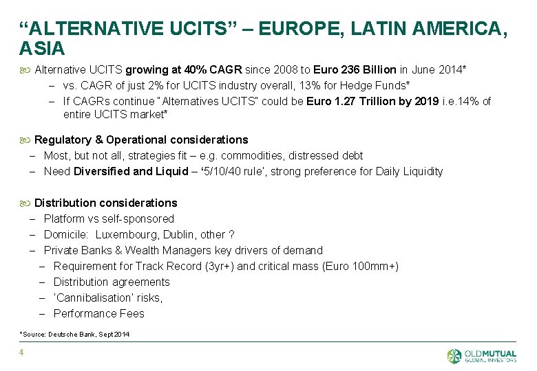 For professional clients only Not for distribution to