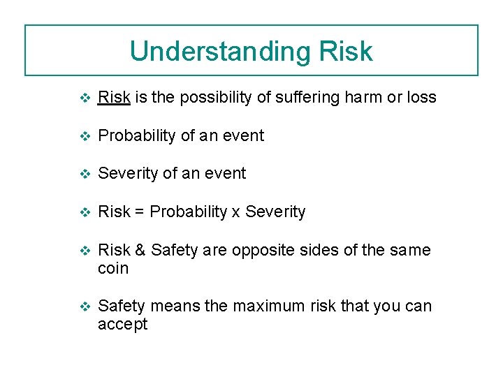 An Integrated Risk Management Safety Program IRMSP Baset