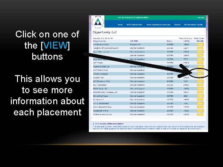 FINDING A WORK EXPERIENCE PLACEMENT How to use