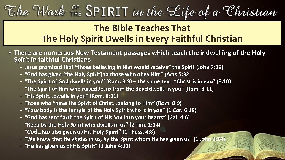 Lesson 7 The Work of the Holy Spirit