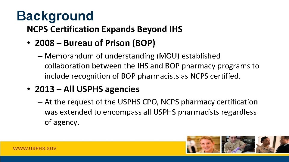 United States Public Health Service National Clinical Pharmacy