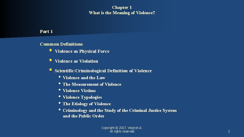 Chapter 1 What is the Meaning of Violence