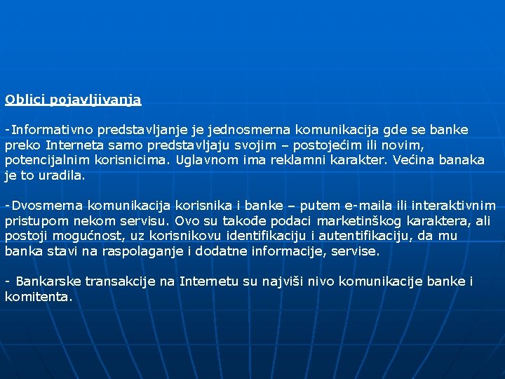 Tema Elektronsko bankarstvo E banking Predmet Finansijsko poslovanje