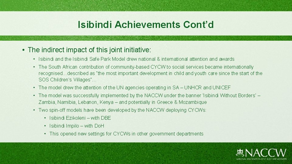 Recognizing Child and Youth Care Workers NACCW November