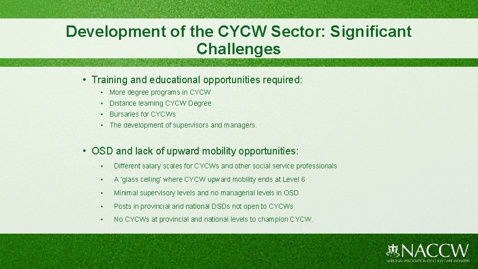 Recognizing Child and Youth Care Workers NACCW November