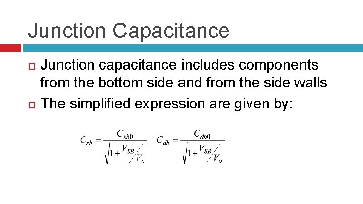 FREQUENCY ANALYSIS Determining capacitance and resistance for pole