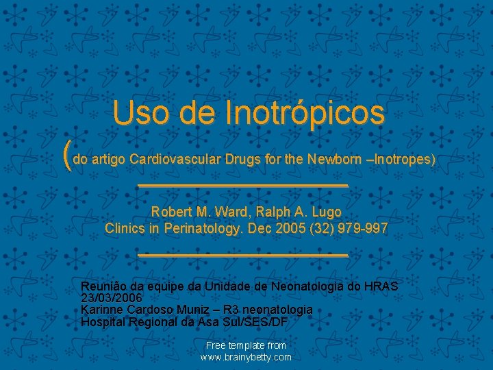 Uso de Inotrpicos do artigo Cardiovascular Drugs for
