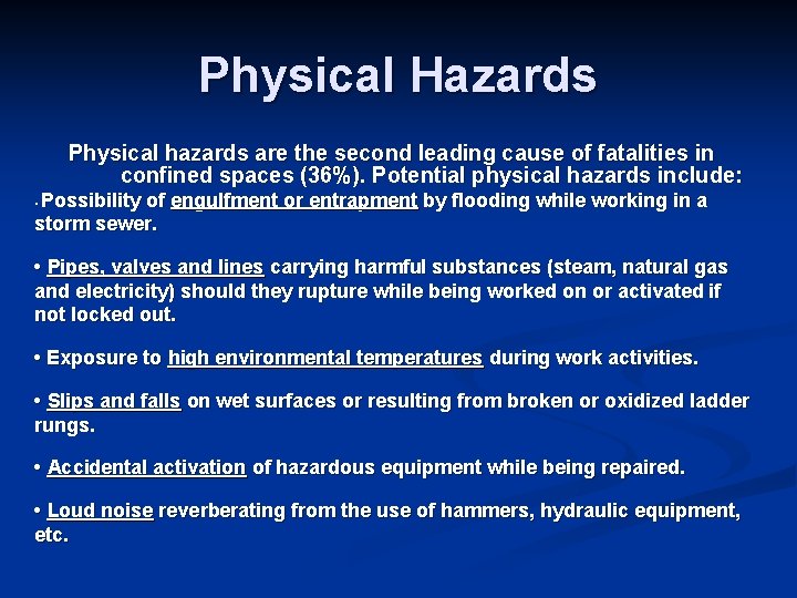 Confined Space Refresher Training Prepared By The Safety