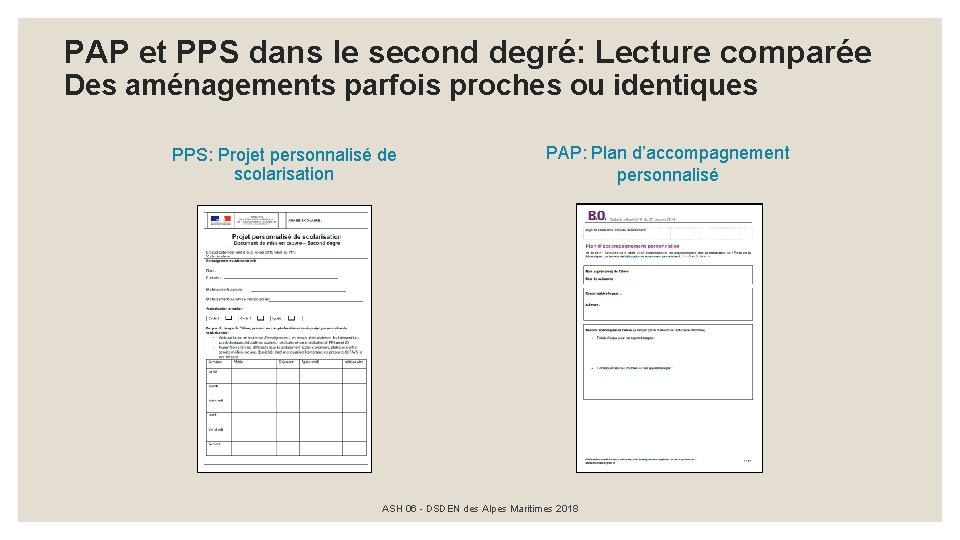 PAP et PPS dans le second degr Lecture