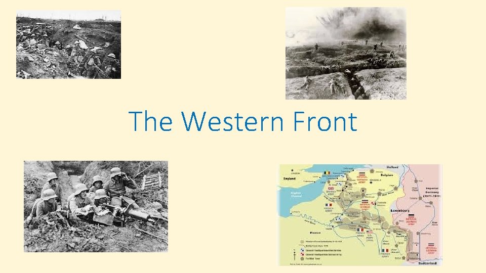The Western Front Homework Create a revision diagram