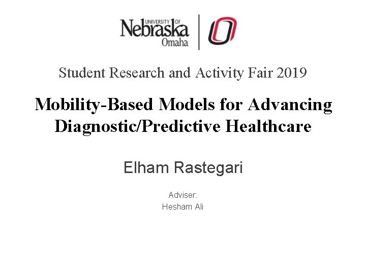 Student Research and Activity Fair 2019 MobilityBased Models