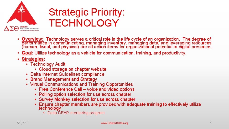 Strategic Priorities 2018 2023 Delta Sigma Theta Sorority