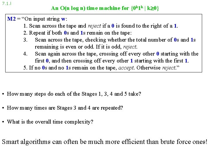 CSC 4170 Theory of Computation Time complexity Section