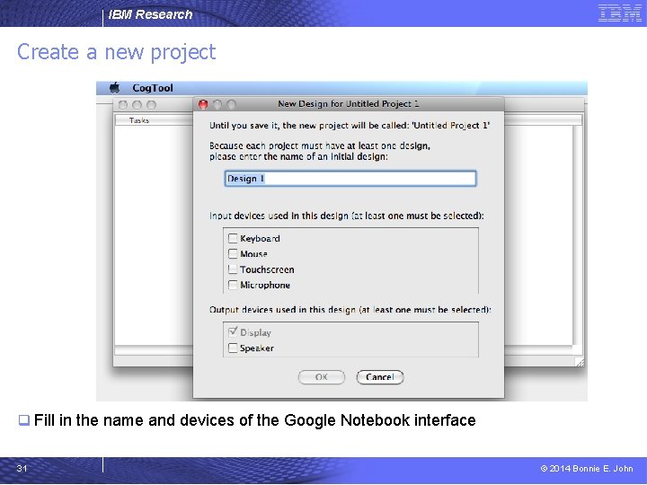 1 Cog Tool Exercise HumanComputer Interaction All examples