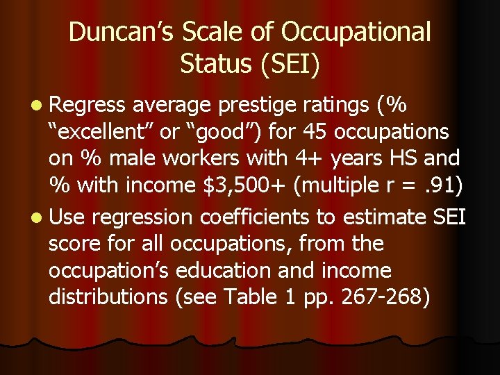 Social Mobility Status Attainment I Three Generations of