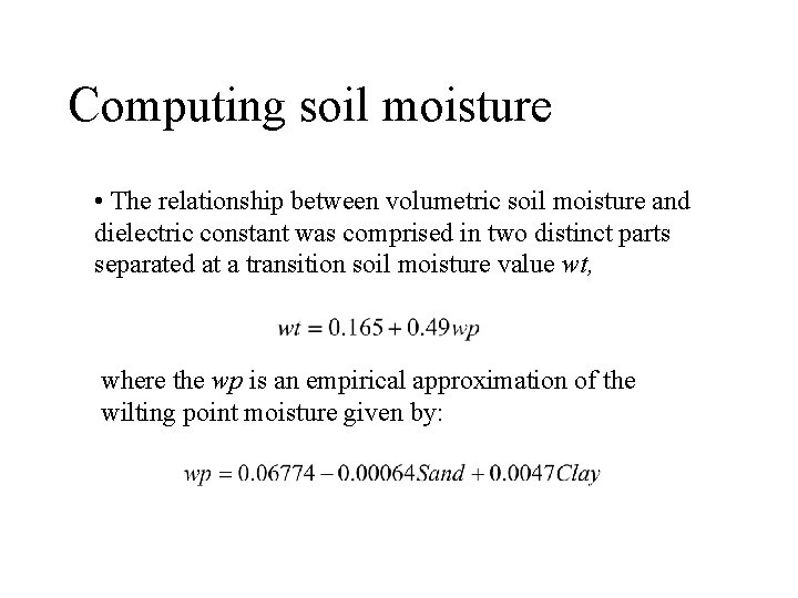 Estimating Soil Moisture Using Satellite Observations By Ramon