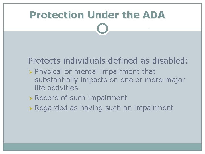 ADA The Americans with Disabilities Act GROUP 3