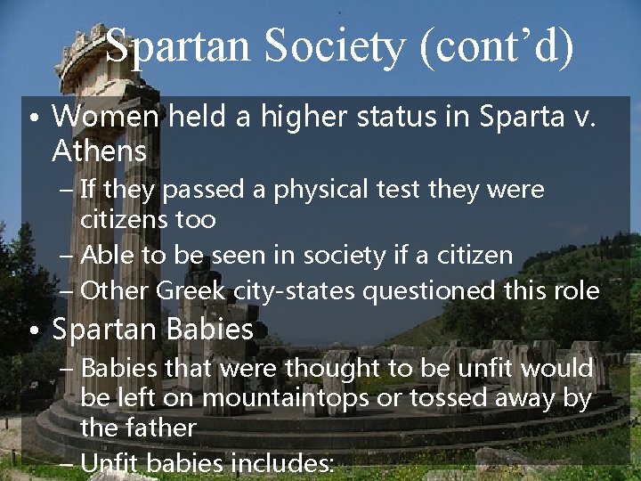 Ancient Greek Society Sparta v Athens Ancient Greek