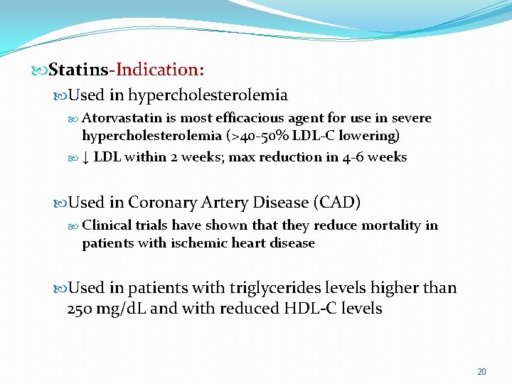 Drugs Used in Hyperlipidemia By Dr Sasan Zaeri