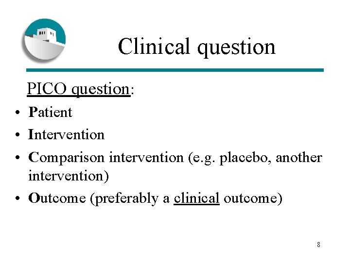 Using evidence for patient care The EBM Approach