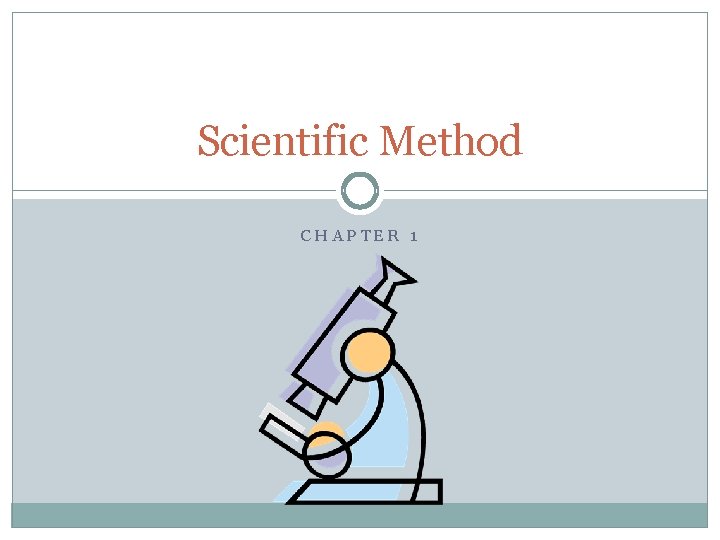 Scientific Method CHAPTER 1 Scientific Method yes copy