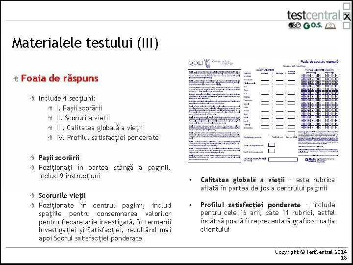 Quality of Life Inventory Inventarul Calitii Vieii QOLI