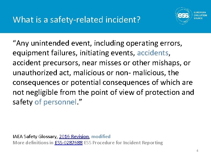 Safetyrelated incidents TIA Reporting System Michael Plagge Helen