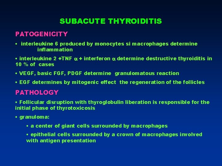 THYROIDITIS Inflammatory diseases of the thyroid gland with