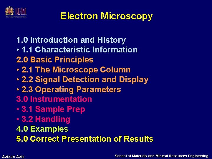 Electron Microscopy 1 0 Introduction and History 1