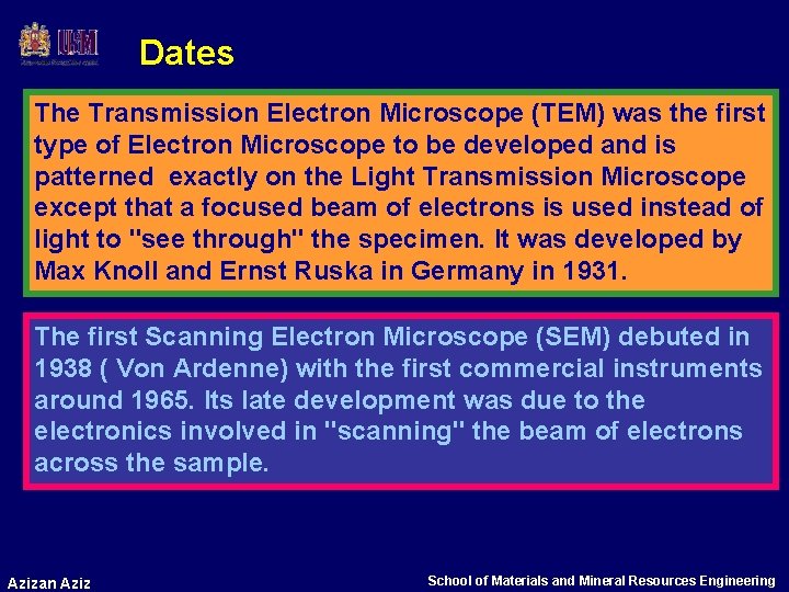Electron Microscopy 1 0 Introduction and History 1