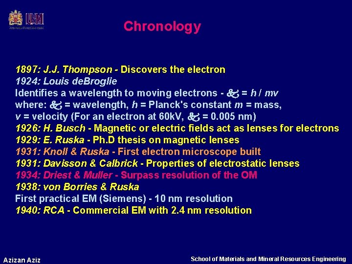 Electron Microscopy 1 0 Introduction and History 1