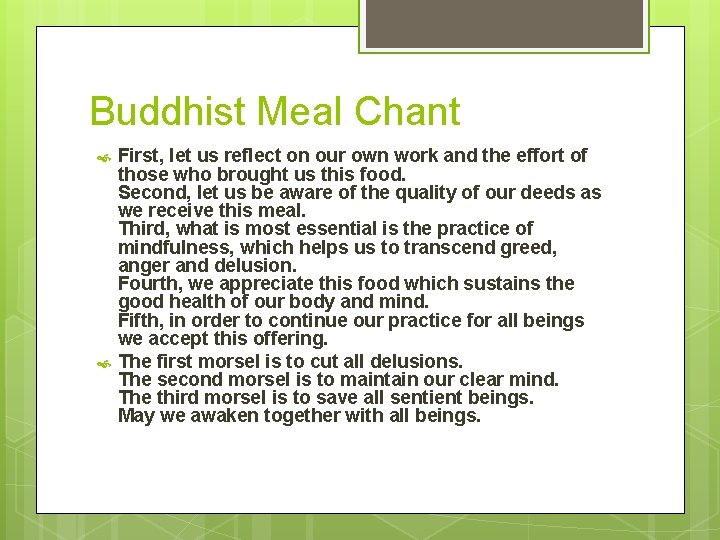 The Culture and Diet of Buddhism and Hinduism