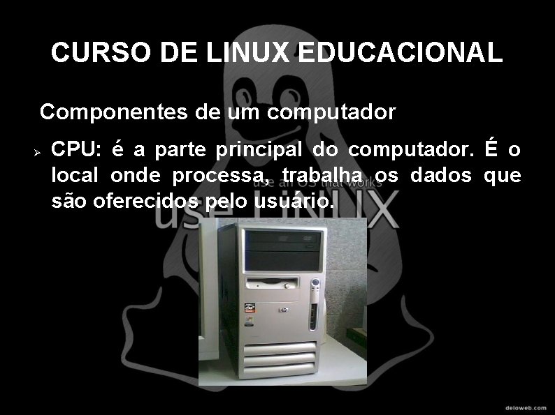 CURSO DE LINUX EDUCACIONAL INTRODUO A INFORMTICA CURSO