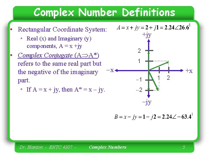 TELECOMMUNICATIONS Dr Hugh Blanton ENTC 4307ENTC 5307 Complex