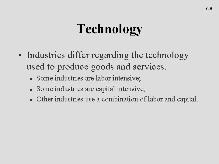 Managerial Economics Business Strategy Chapter 7 The Nature