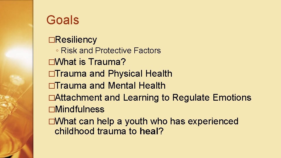 Childhood Trauma Psychoeducation Information about the impact it