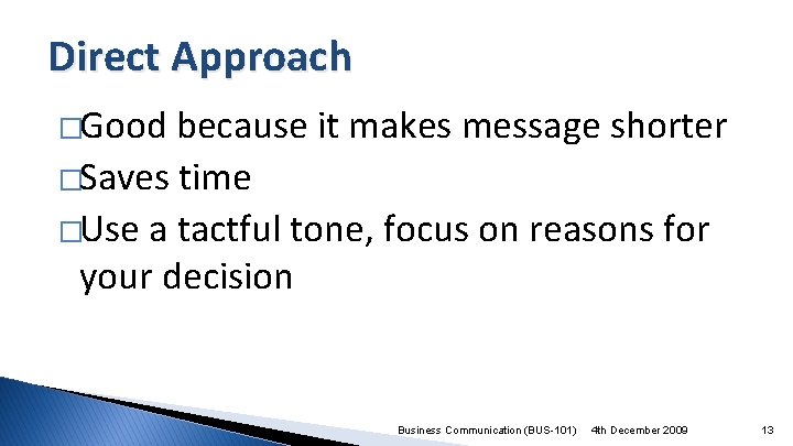 Business Communication Lecturer Gareth Jones Class 7 Routine