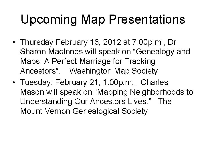 Maps in TMG February 11 2012 Portolan Magazine