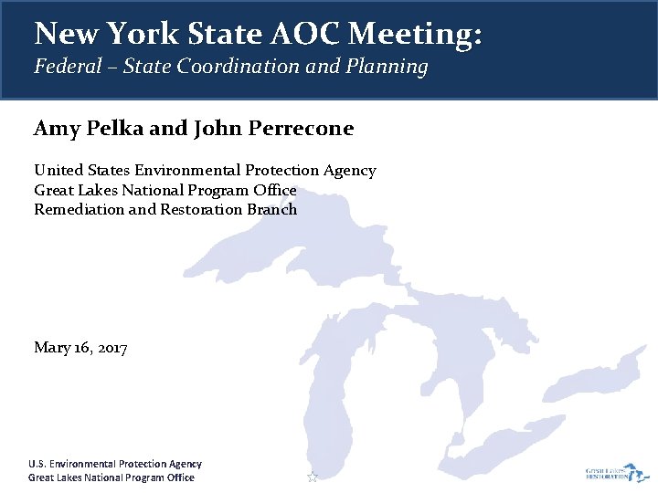New York State AOC Meeting Federal State Coordination