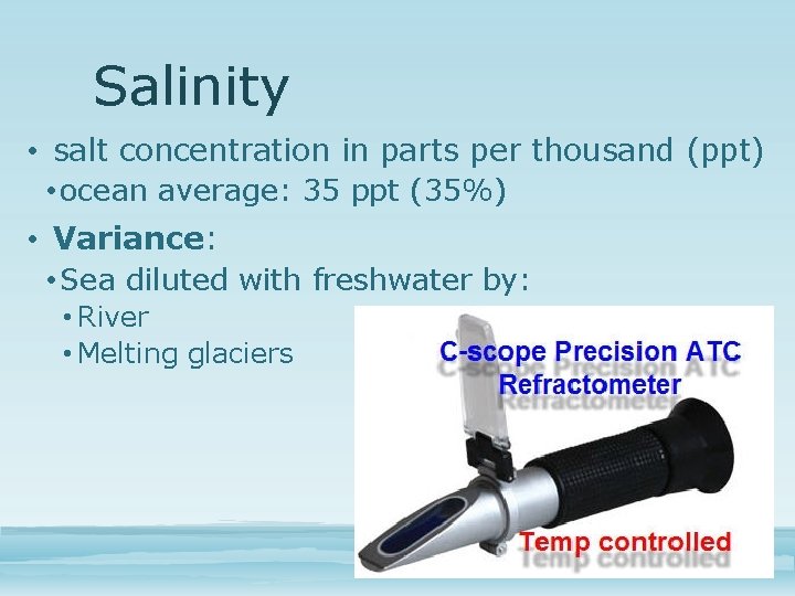 Physical and Chemical Oceanography SECTION 7 PART I