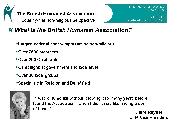 The British Humanist Association Equality the nonreligious perspective