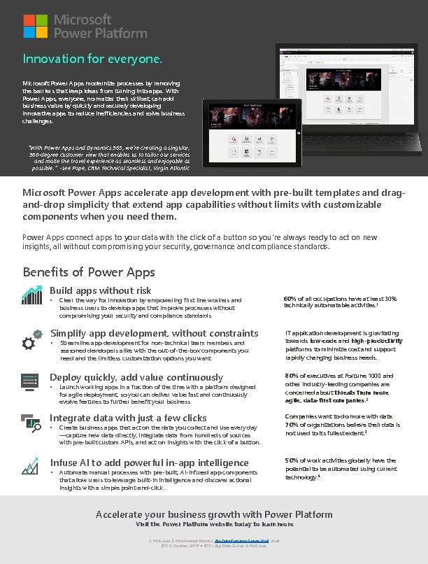 FOR INTERNAL USE ONLY Last updated 09122018 Innovation
