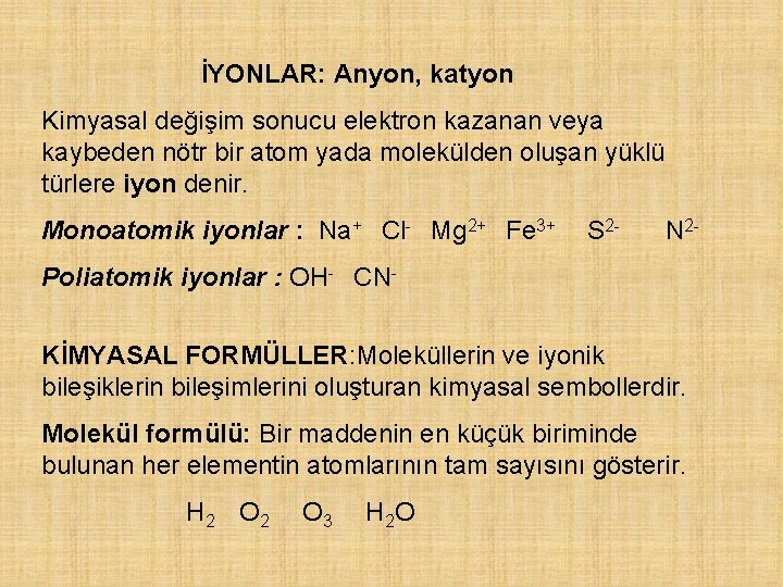 ATOMLAR MOLEKLLER ve YONLAR PERYODK TABLO Dimitri Mendeleev