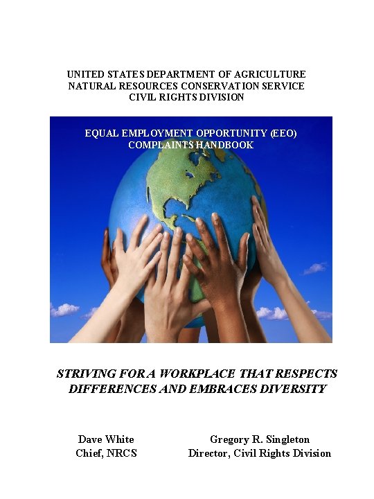 UNITED STATES DEPARTMENT OF AGRICULTURE NATURAL RESOURCES CONSERVATION