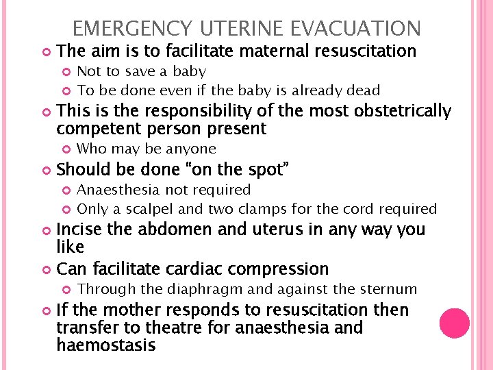 SUDDEN MATERNAL COLLAPSE Max Brinsmead MB BS Ph
